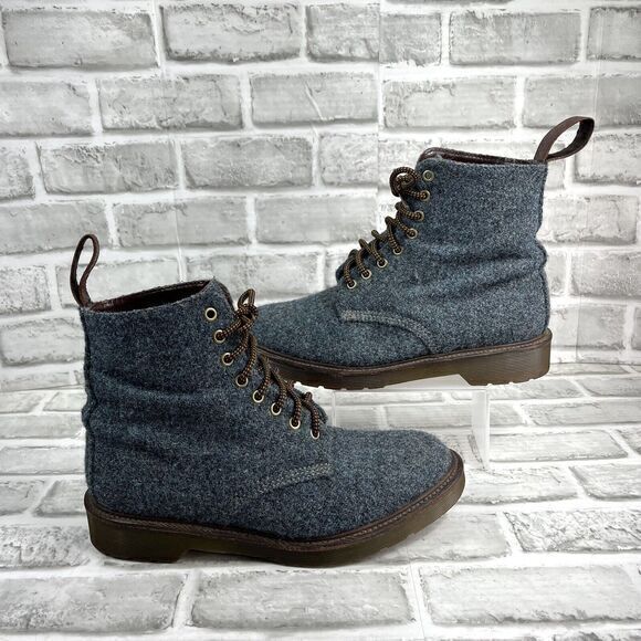 Dr. Martens | Shoes | Dr Martens Harris Tweed Mens 7 Gray Lace Up Boots ...